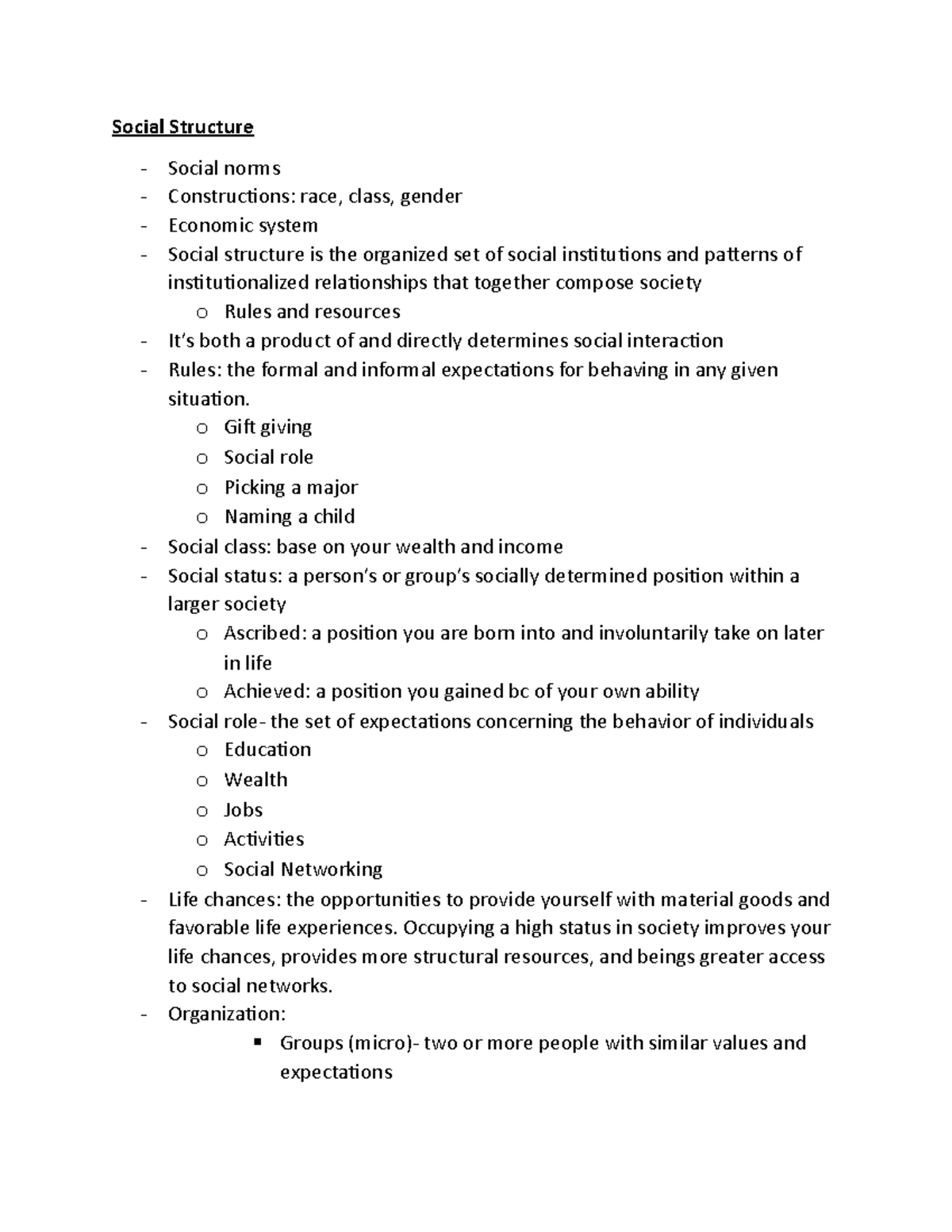 Important People of Soci - Social Structure Social norms Constructions ...