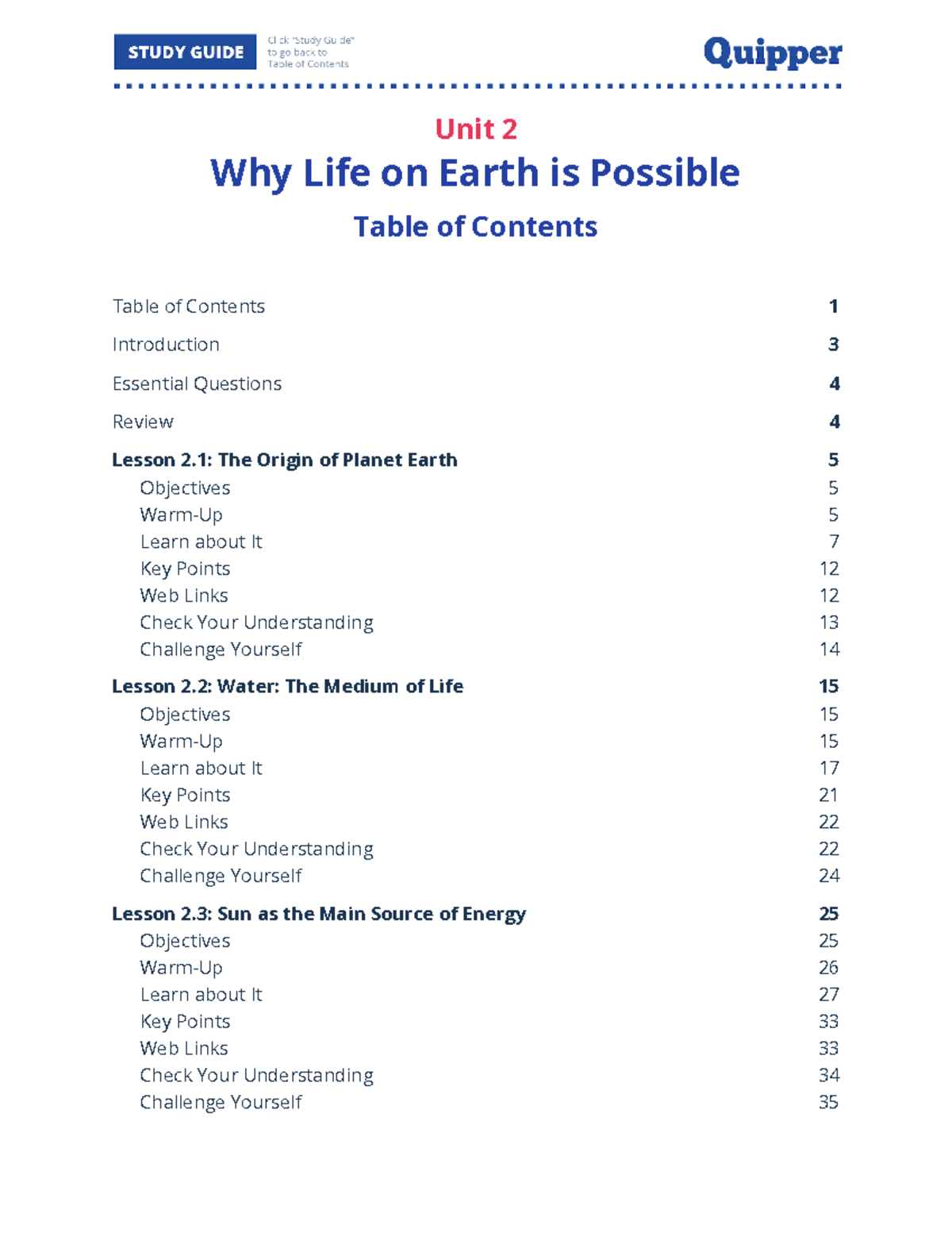 Why life on earth is possible - Why Life on Earth is Possible - Unit ...