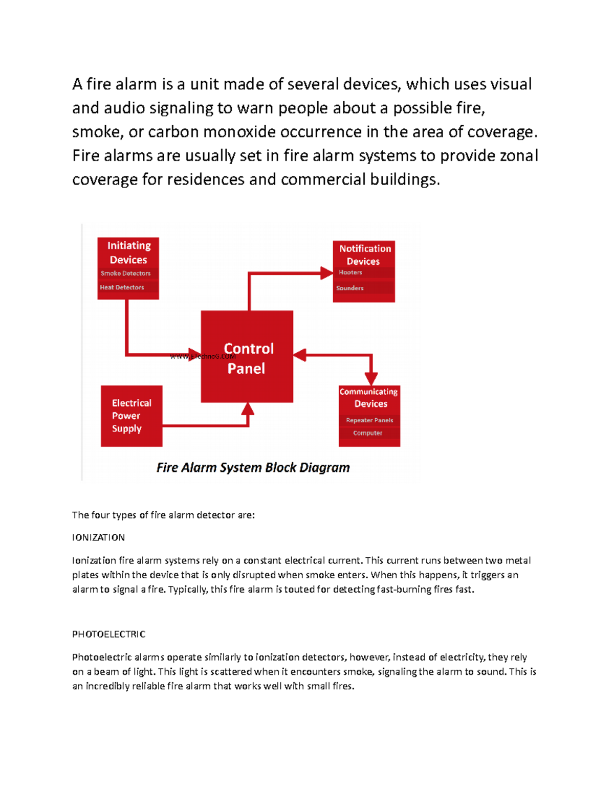 Fire Alarm System - A fire alarm is a unit made of several devices ...