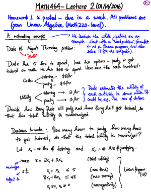 Title Linear Optimization Assignment - Title: Linear Optimization Assignment Instructions: For ...