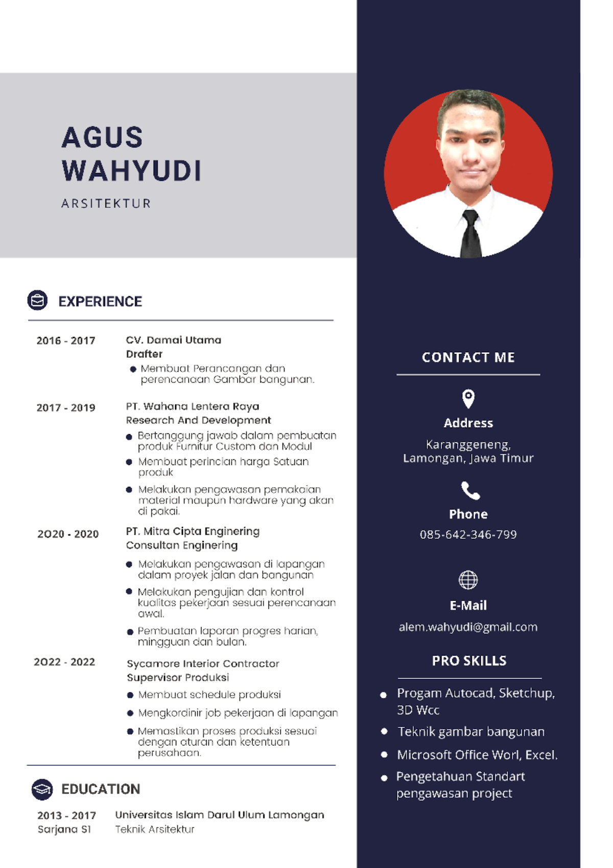 Curriculum vitae (Agus wahyudi) - Lingkungan Bisnis dan Manajemen - Studocu