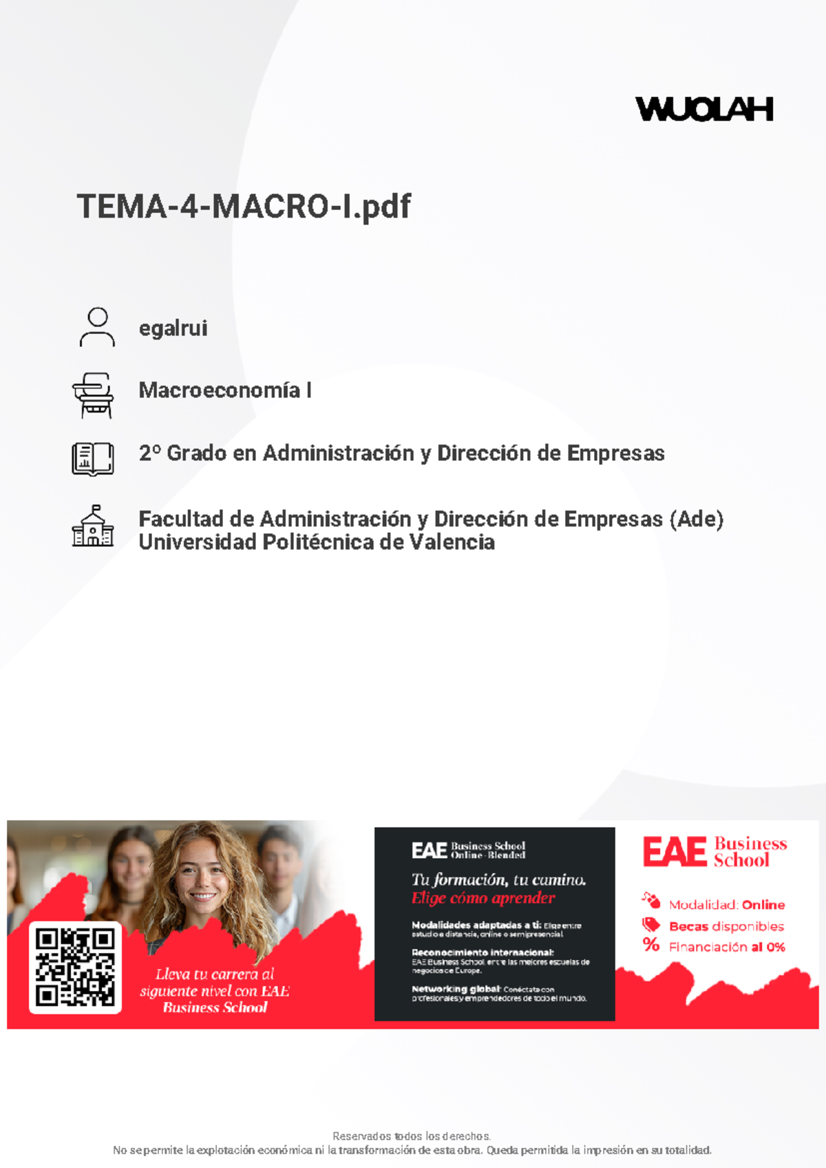 Wuolah free TEMA 4 Macro I - TEMA-4-MACRO-I egalrui Macroeconomía I 2º Grado en Administración y ...