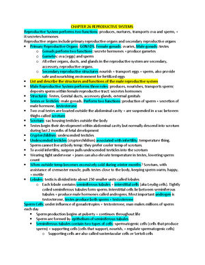 Reproductive System Study Guide - Reproductive Objectives and Study ...