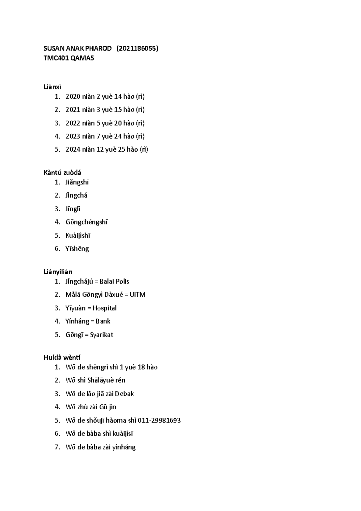 Exercise Chapter 3 Susan Pharod 2021186055 QAMA5 - SUSAN ANAK PHAROD ...