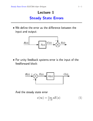 Introduction — System Modelling - Control systems - Studocu