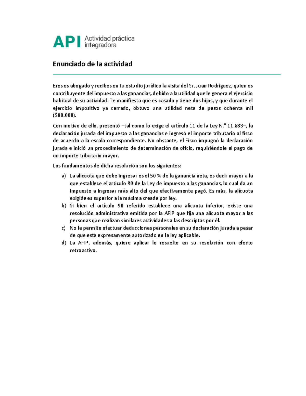 API1 - Enunciado de la actividad - Warning: TT: undefined function: 32 Enunciado de la actividad ...