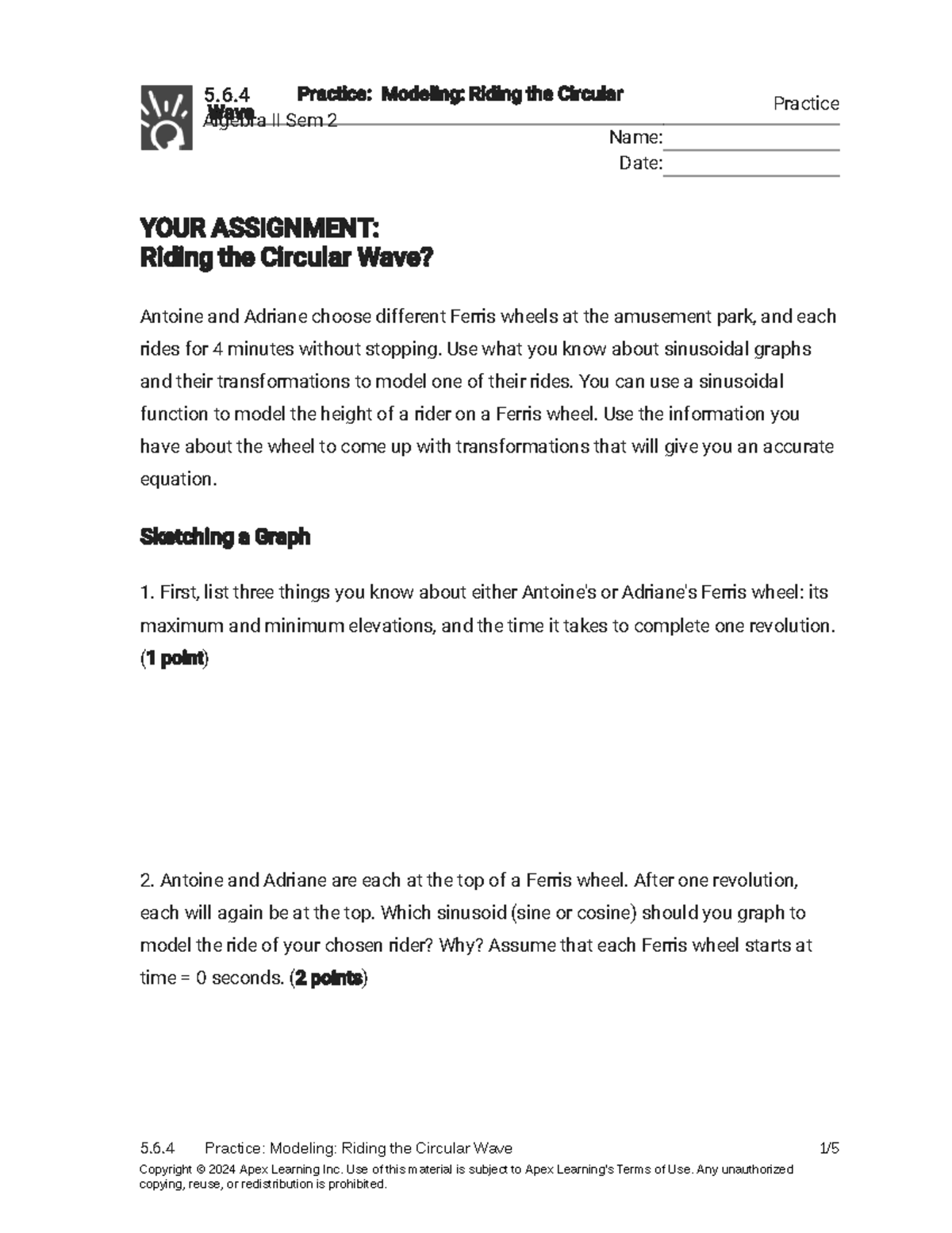 5.6.4 Practice - Modeling Riding the Circular Wave (Practice ...