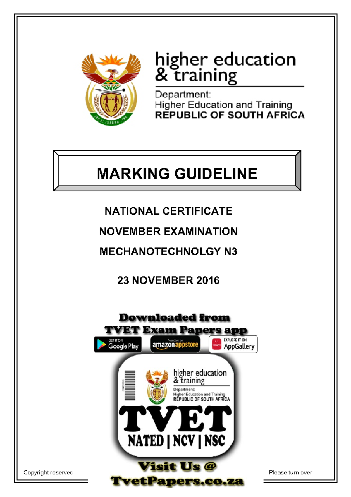 2016 n3 mechanotechnology november 2016 memorandum - NATIONAL ...