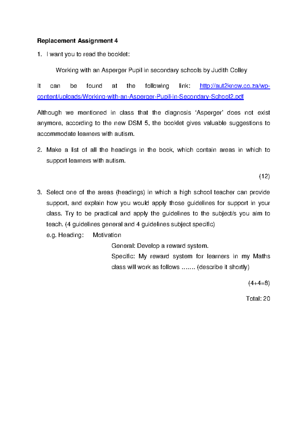 JVB 220 Replacement assignment 4 - Replacement Assignment 4 1. I want ...