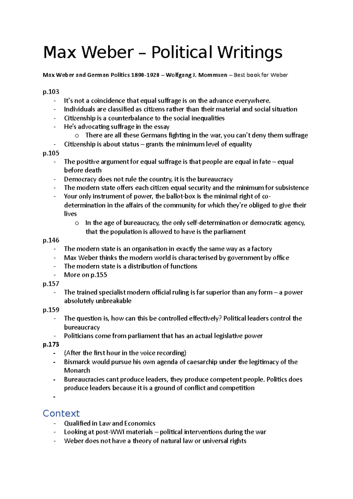 Max Weber – Political Writings - Max Weber – Political Writings Max ...