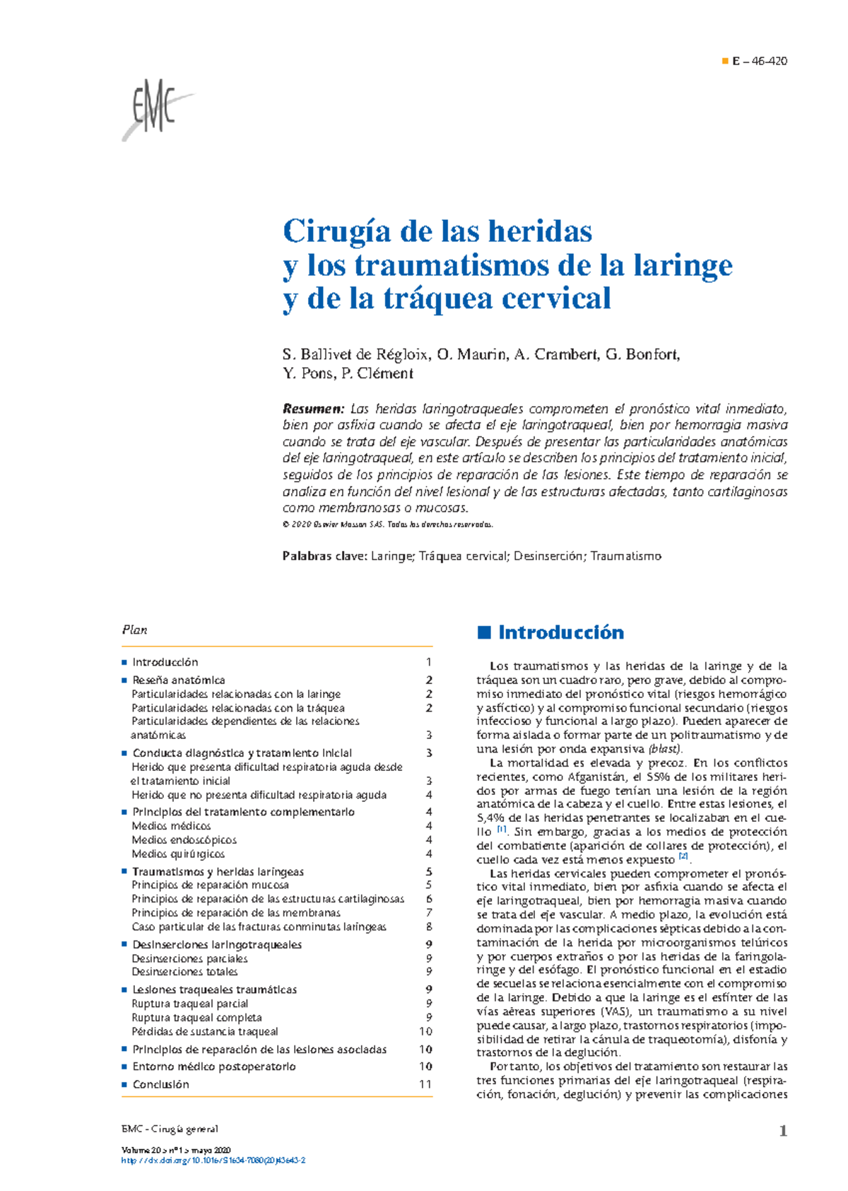 Traquea cervical - Resumen Otorrinolaringología: Introducción y bases ...