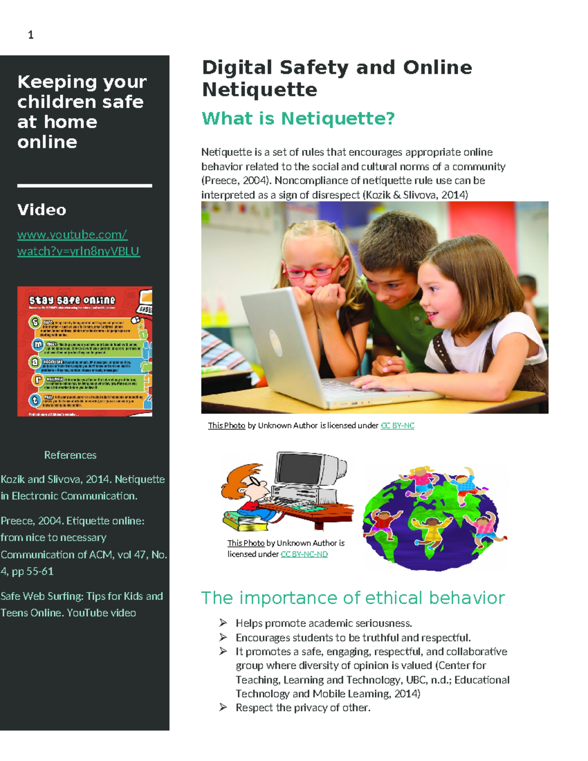 Online netiquette - 1 Keeping your children safe at home online Video ...