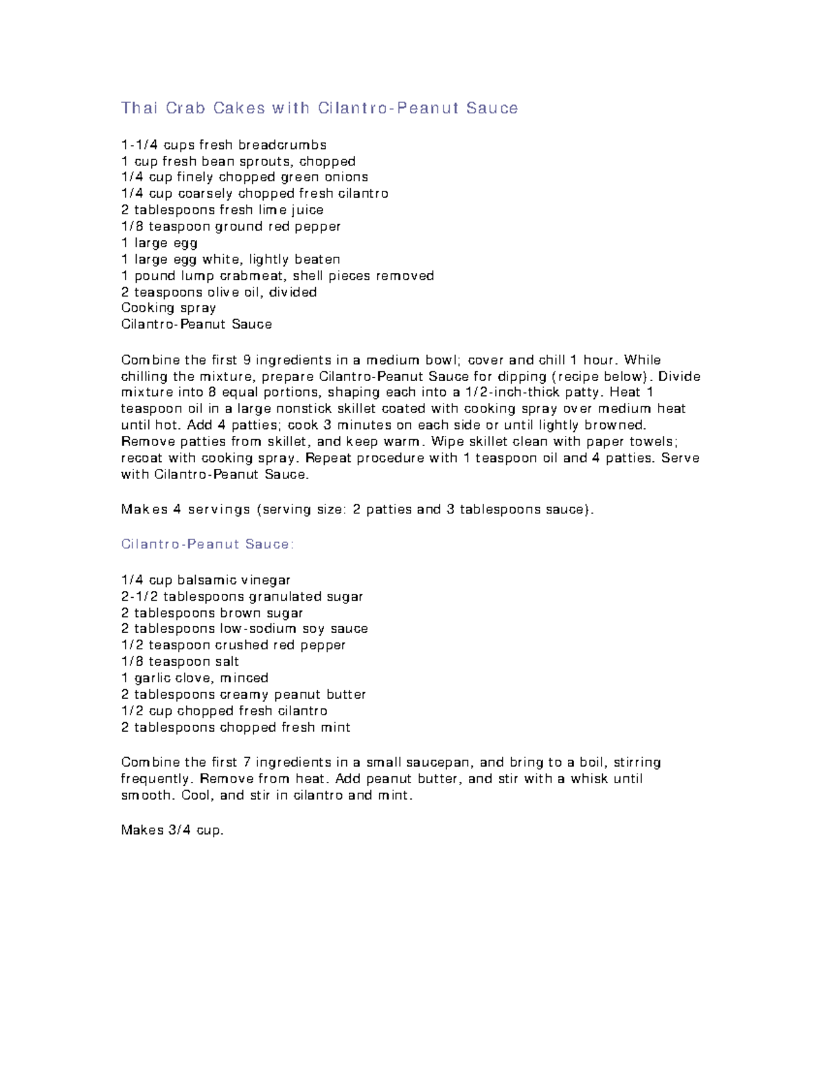 Thai-crab-cakes - ffgfgf - Thai Crab Cakes with Cilantro-Peanut Sauce 1 ...