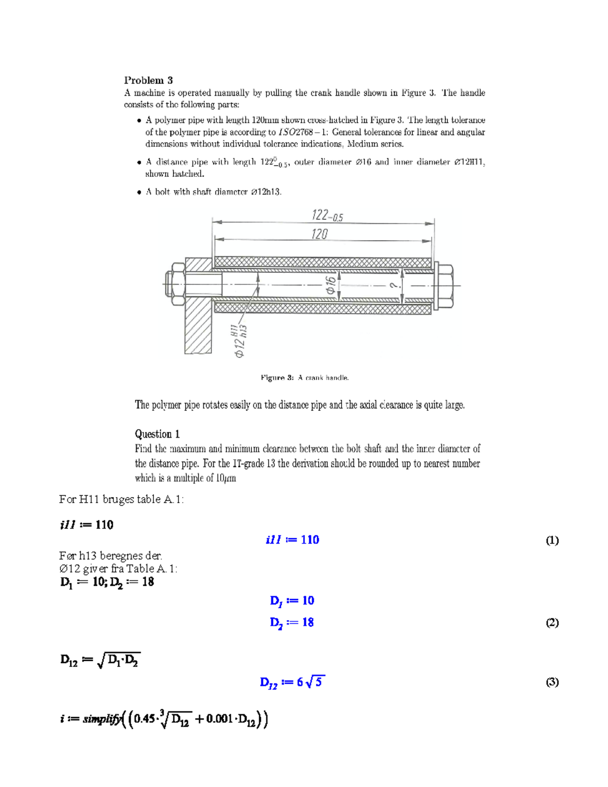 Ex2014 opgave 3 - Eksamensregning - Maskinelementer - Grundlæggende ...