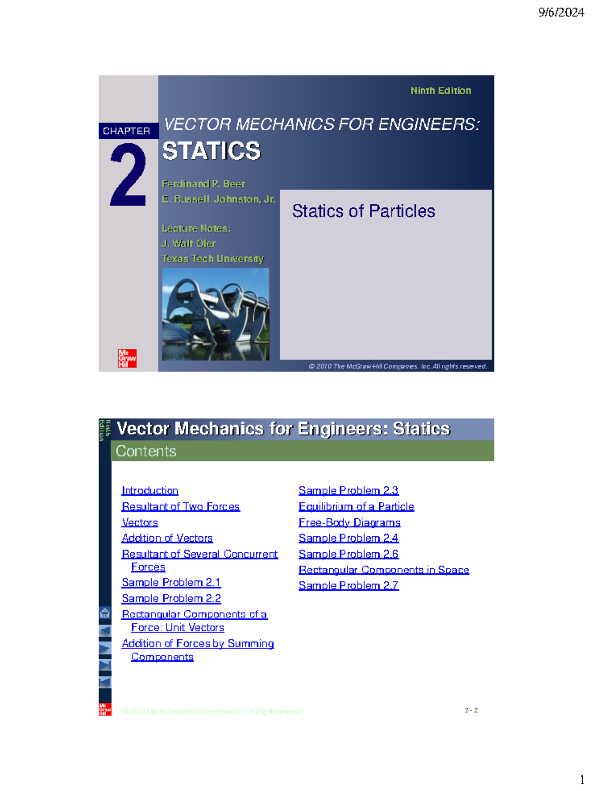 Ch02 - SCVDSVS - VECTOR MECHANICS FOR ENGINEERS: STATICS Ninth Edition ...