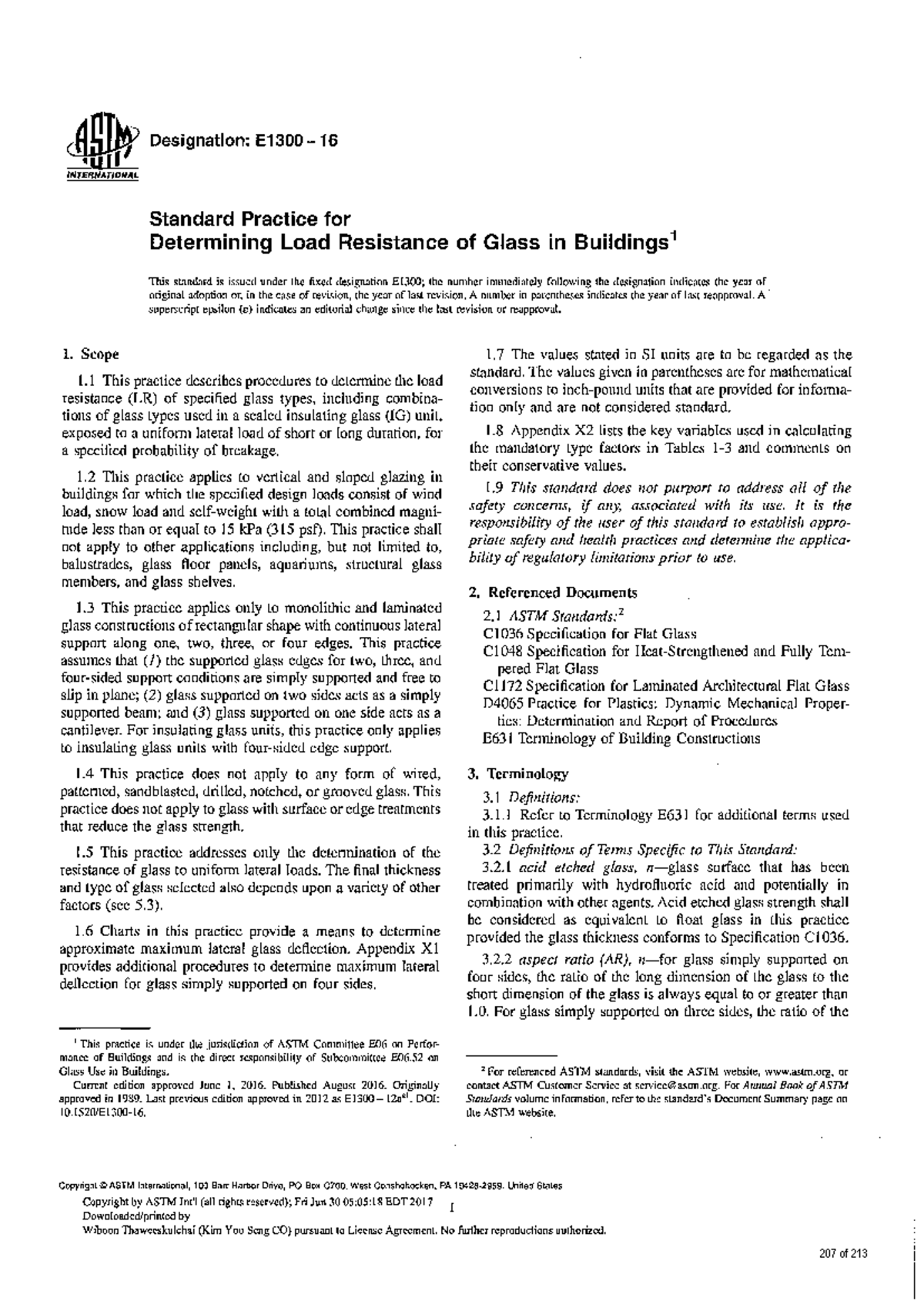 ASTM-E1300 Hilton - American standard - Introduction to Engineering ...