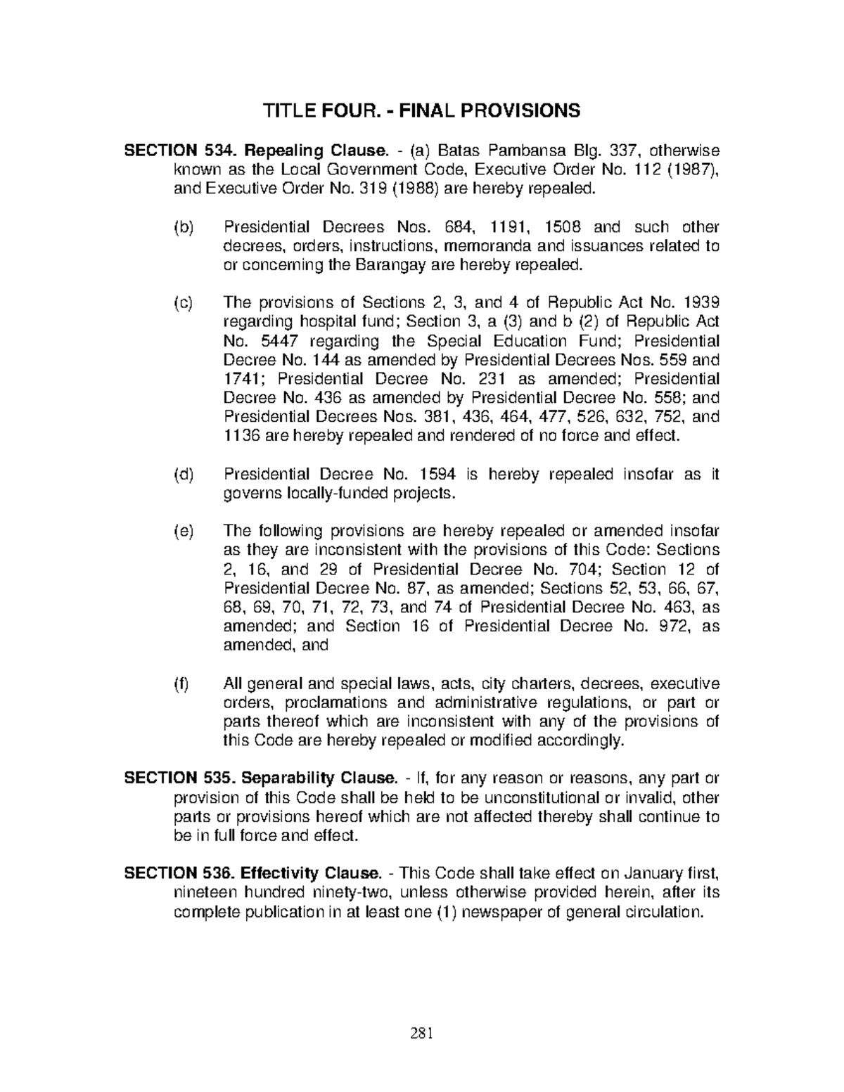 RA 7160 LGC 29 The Local Government Code Republic Act 7160 Book