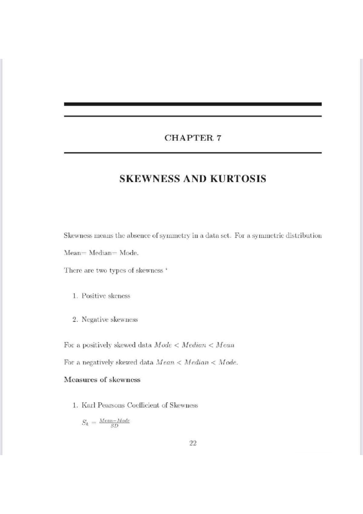 SKEWNESS AND KURTOSIS - Statistics - Studocu