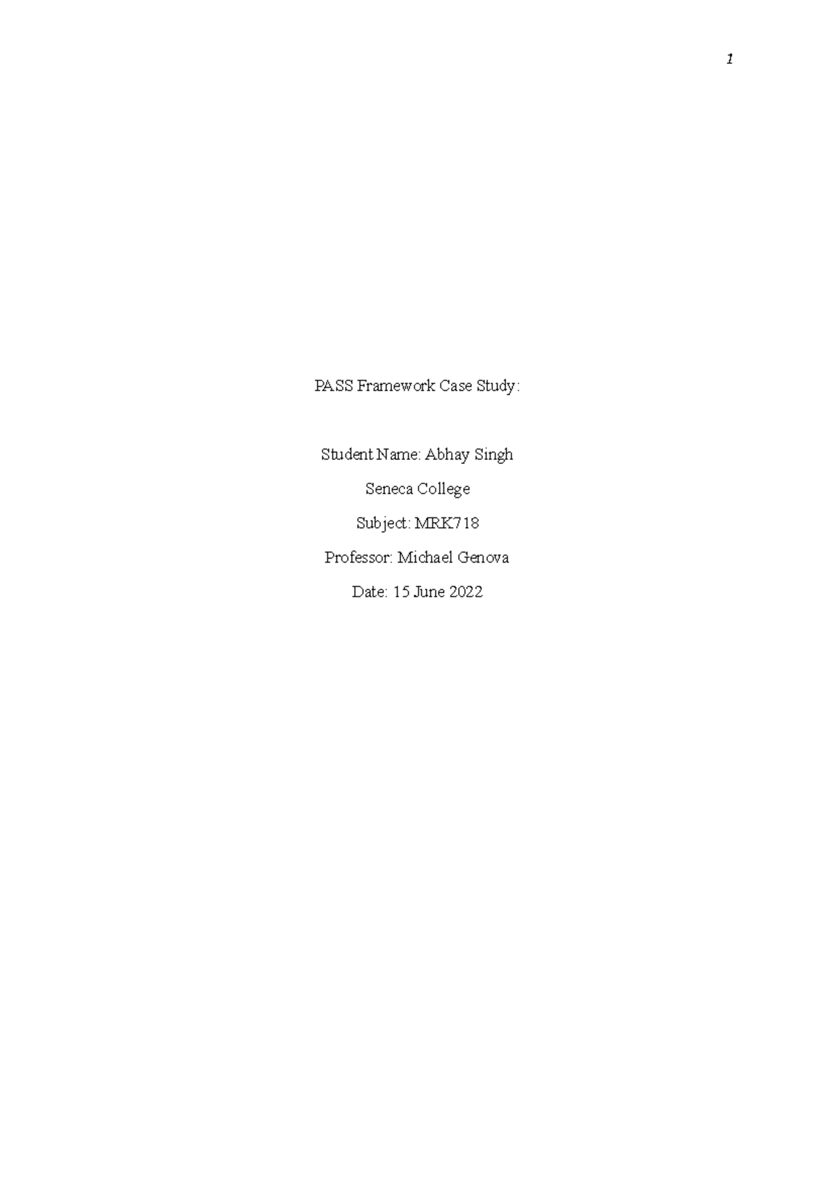 PASS Framework - ” I guess it is one of those perfectly valid made-up ...