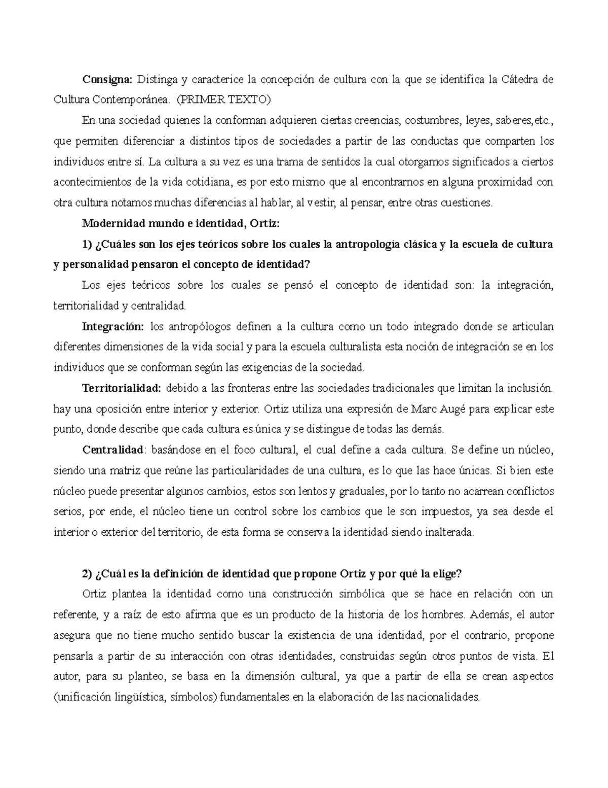 Temas A Abordar - sadasdas - Consigna: Distinga y caracterice la ...