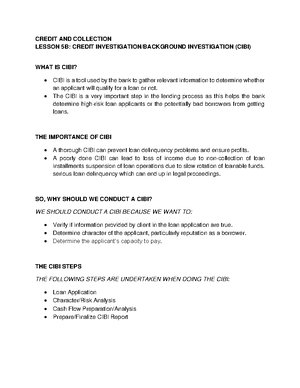 FMGT-60 - Good - FMGT 60: Credit and Collection Introduction Meaning of ...