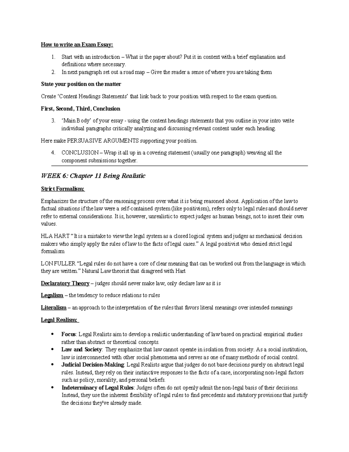 LFB Exam Notes - How to write an Exam Essay: 1. Start with an ...