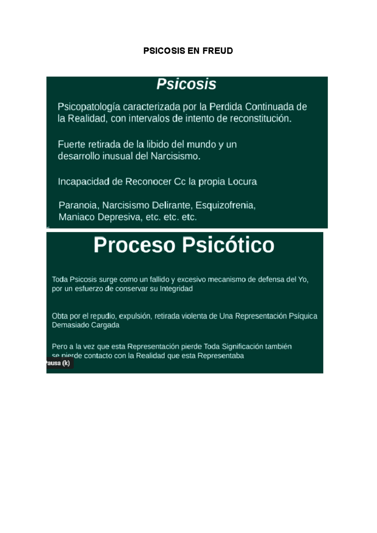 Psicosis (caso Schreber) - Freud - Naparstek - PSICOSIS EN FREUD este ...
