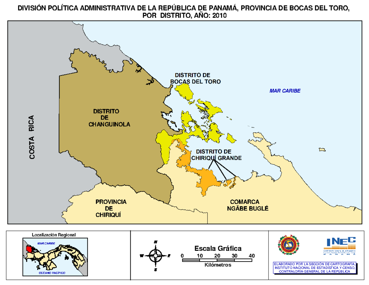 0.801185303 Bocas DEL TORO POR Distrito - DIVISIÓN POLÍTICA ...