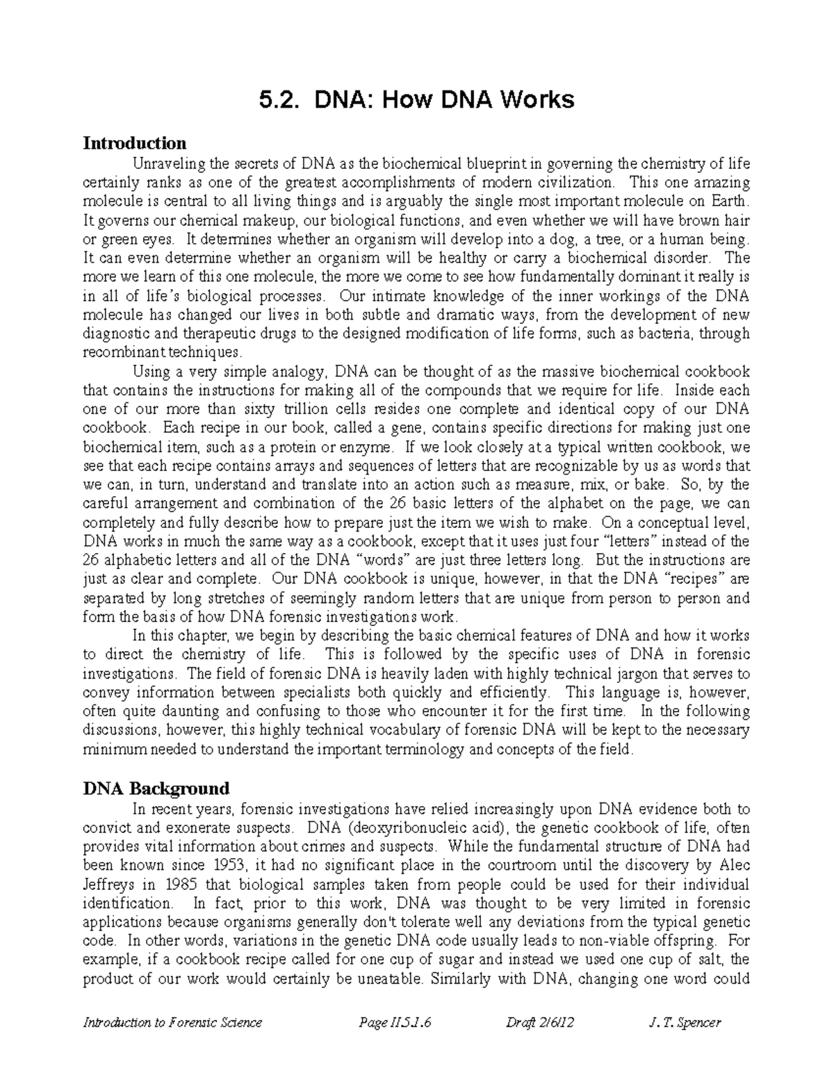 5.2 DNA How DNA Works - forensic science - 5. DNA: How DNA Works ...