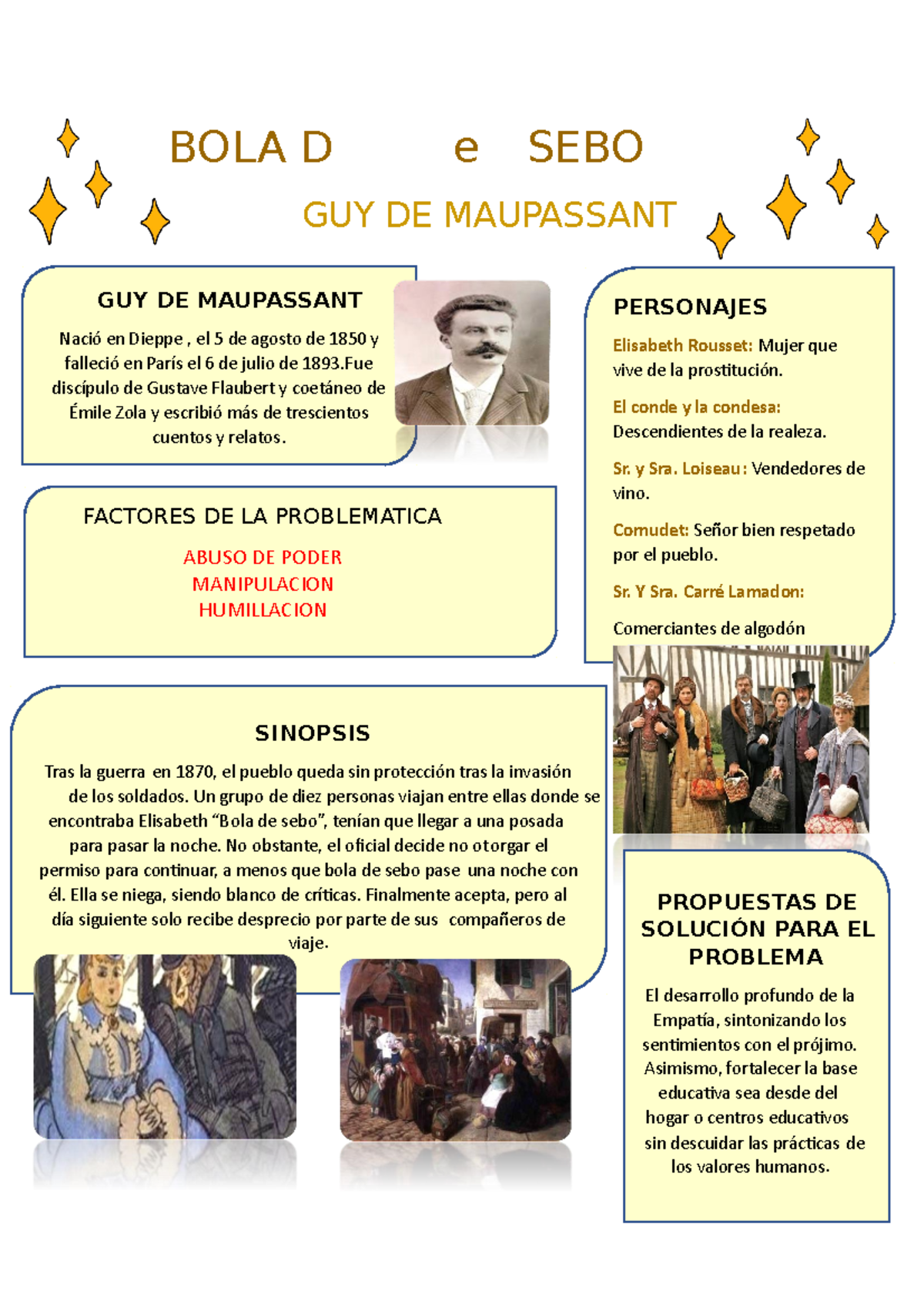 Bola de sebo info yasmin - BOLA D e SEBO GUY DE MAUPASSANT GUY DE ...