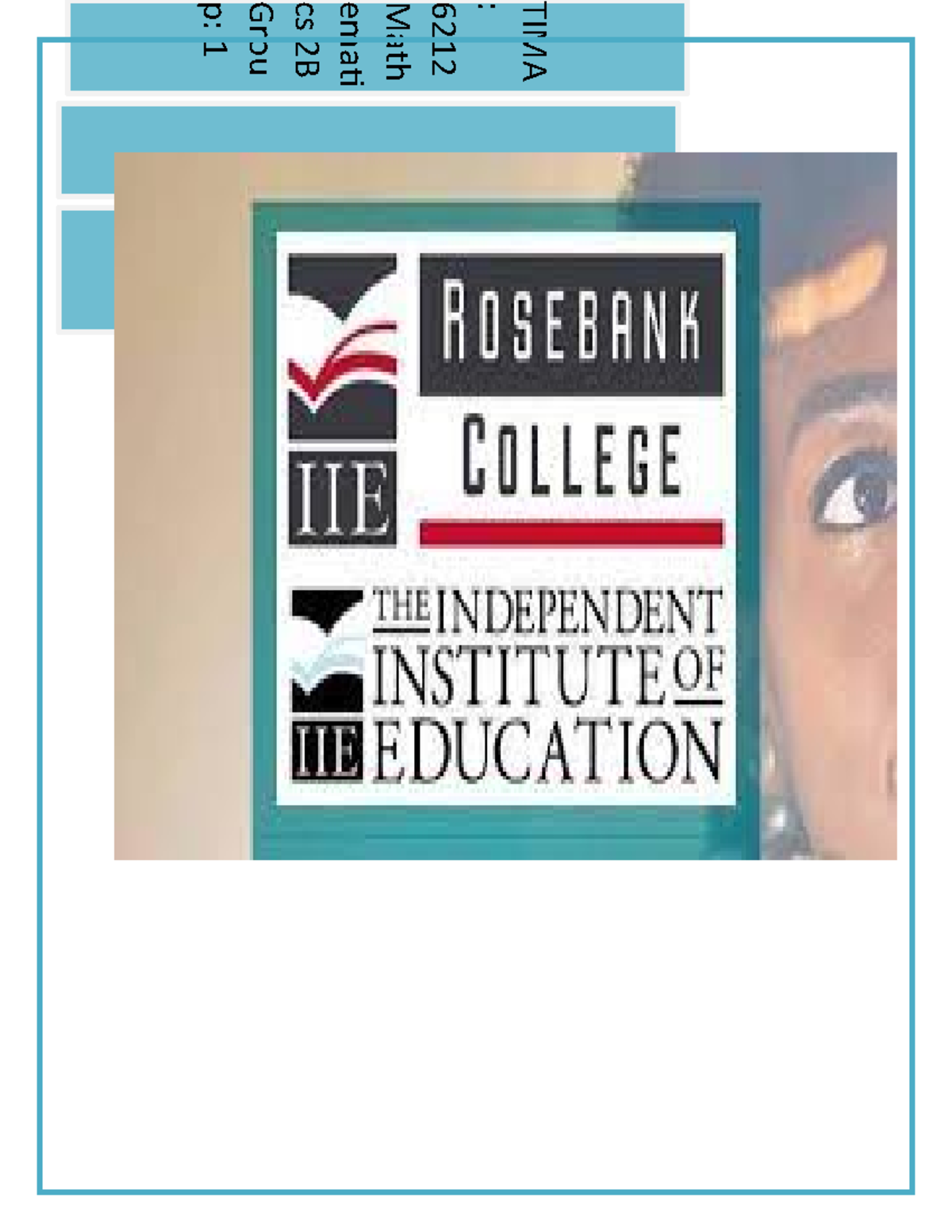 Compulsory Ice Task 2 TIMA 6212 - p: 1Groucs 2BematMath 6212 : TIMA In ...