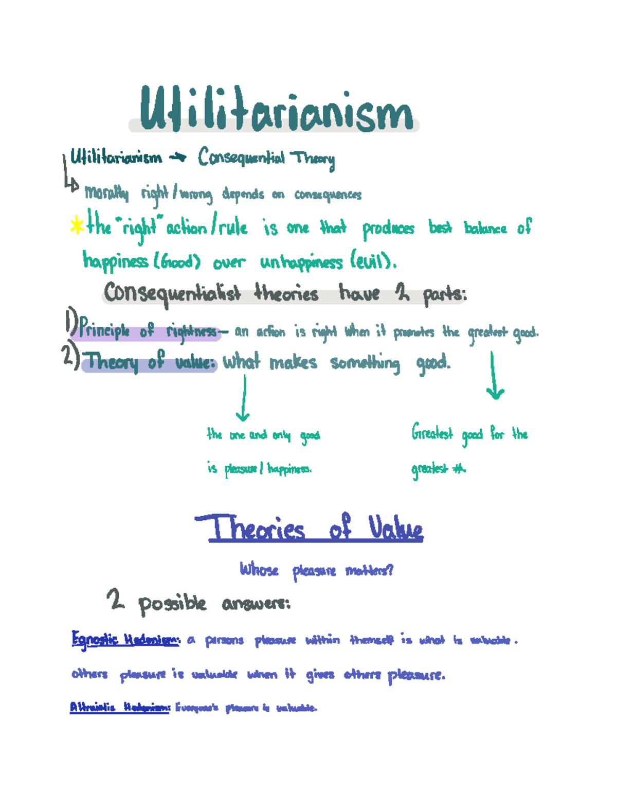 Utilitarianism - Studocu