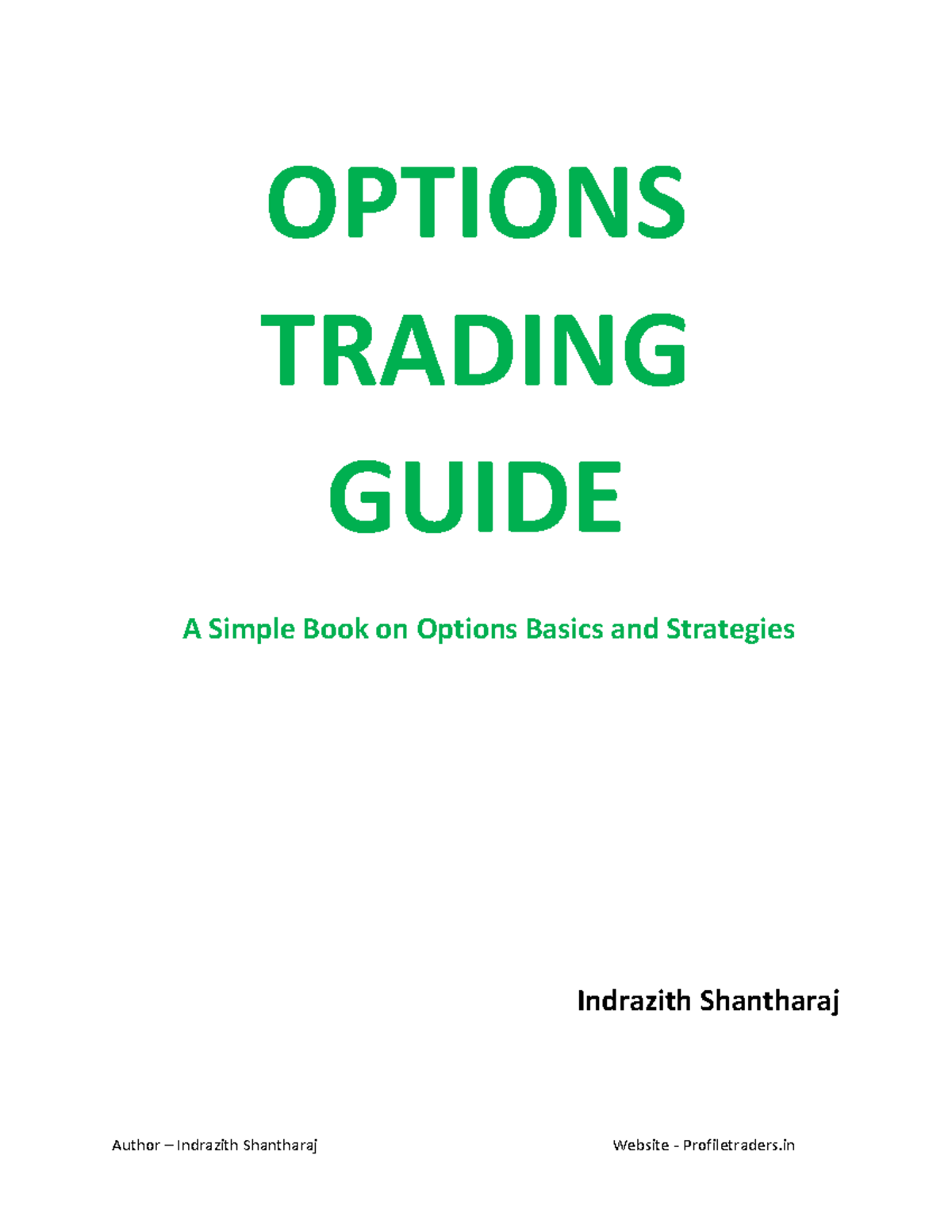 Options Trading Guide 2021 - OPTIONS TRADING GUIDE A Simple Book on ...