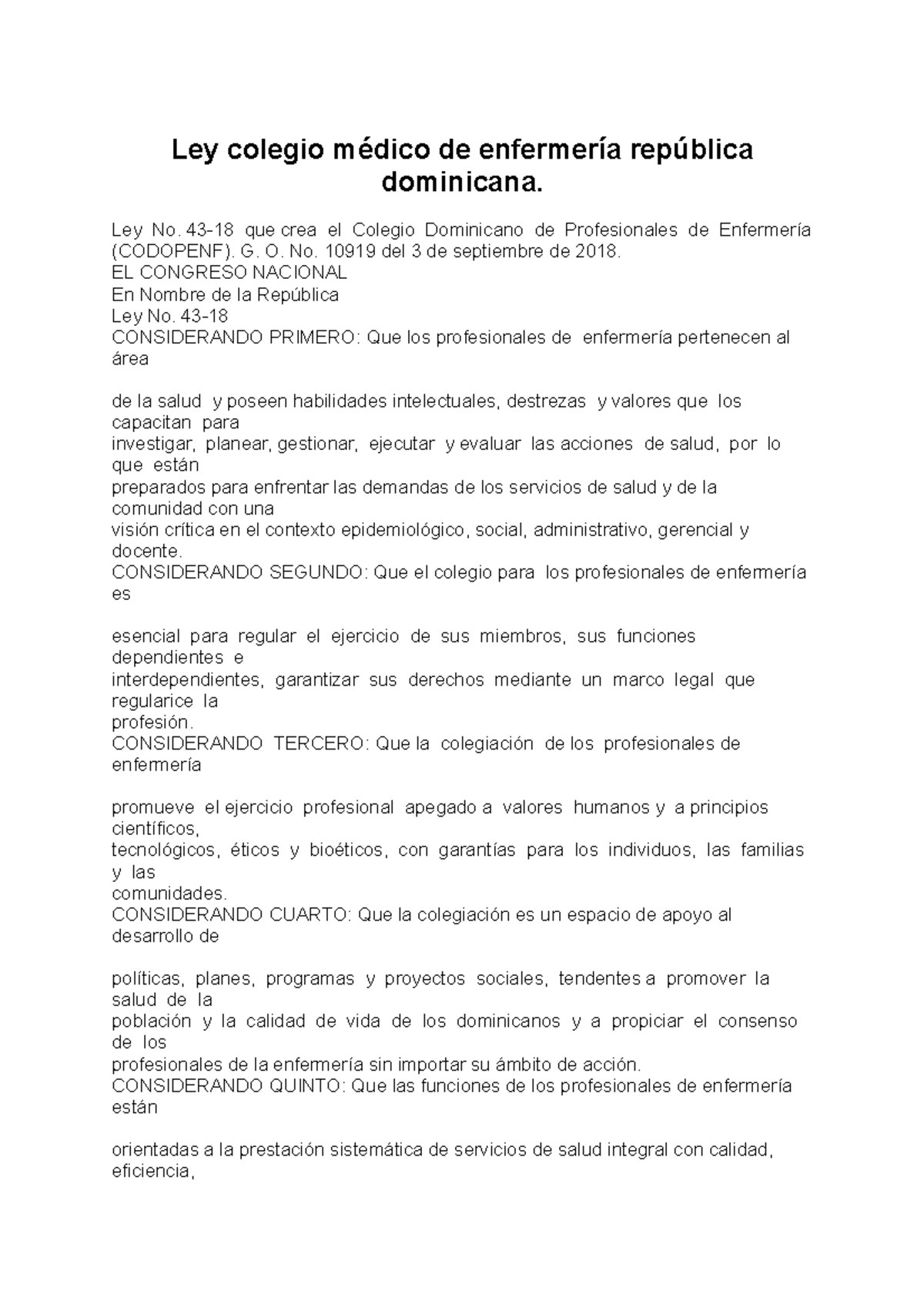 Ley de enfermeria - gjfn bjhbjhbjhbjhbjhbjhb - Ley colegio médico de ...