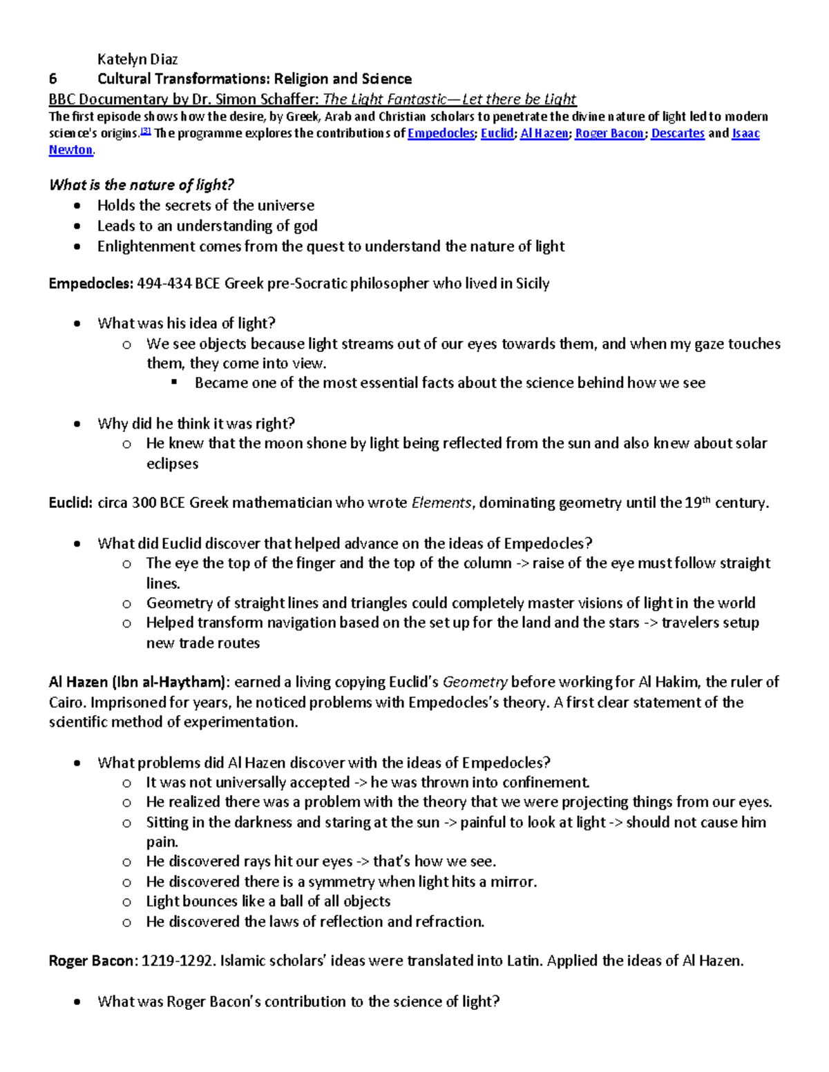 6 Let there Be Light Shaffer Documentary Scientific Revolutions ...