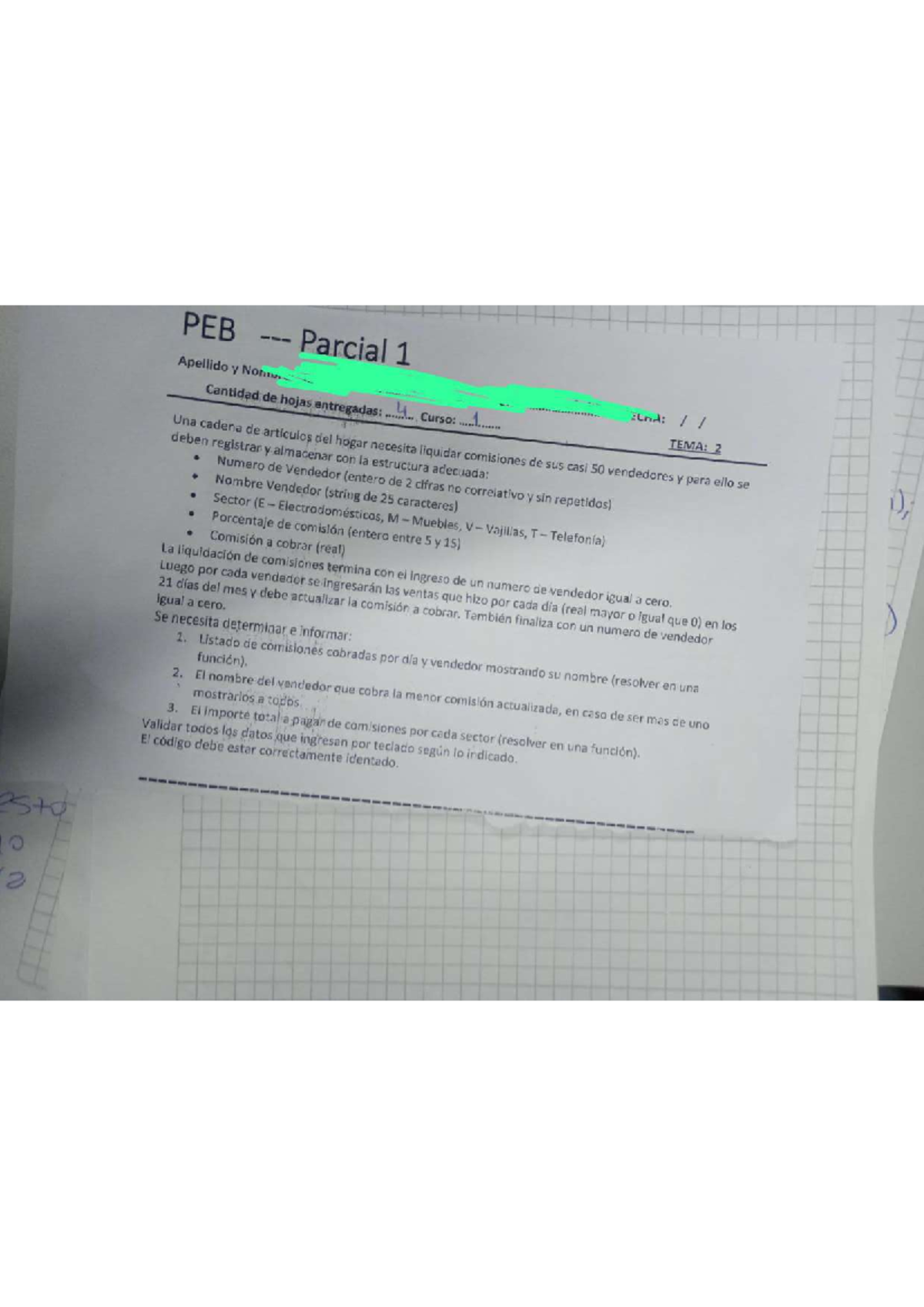 Primer Parcial Programacion Estructurada Basica 2024 - Programación ...