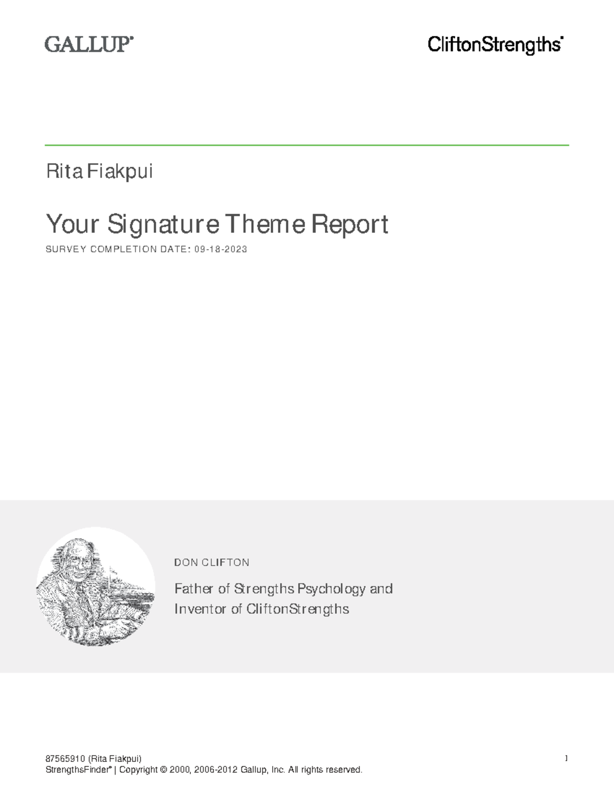 Gallup Signature-Theme-Report - Rita Fiakpui Your Signature Theme ...