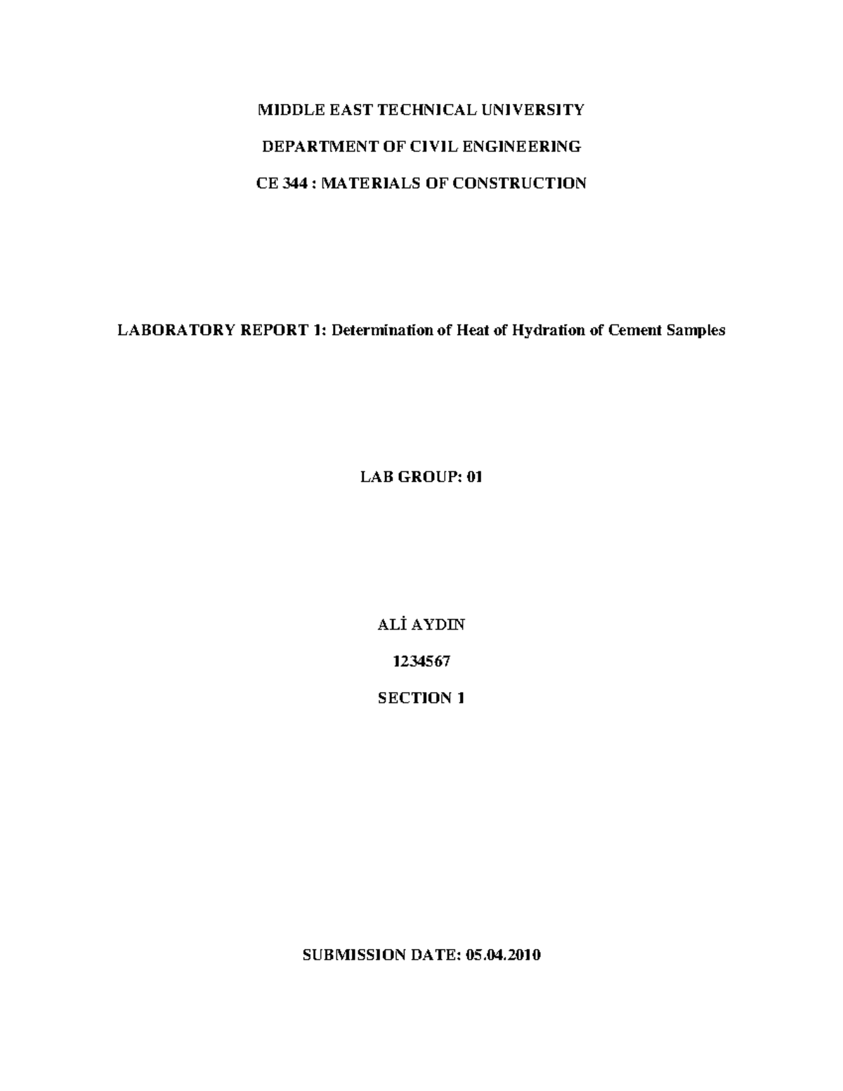 241 report sample - MIDDLE EAST TECHNICAL UNIVERSITY DEPARTMENT OF ...