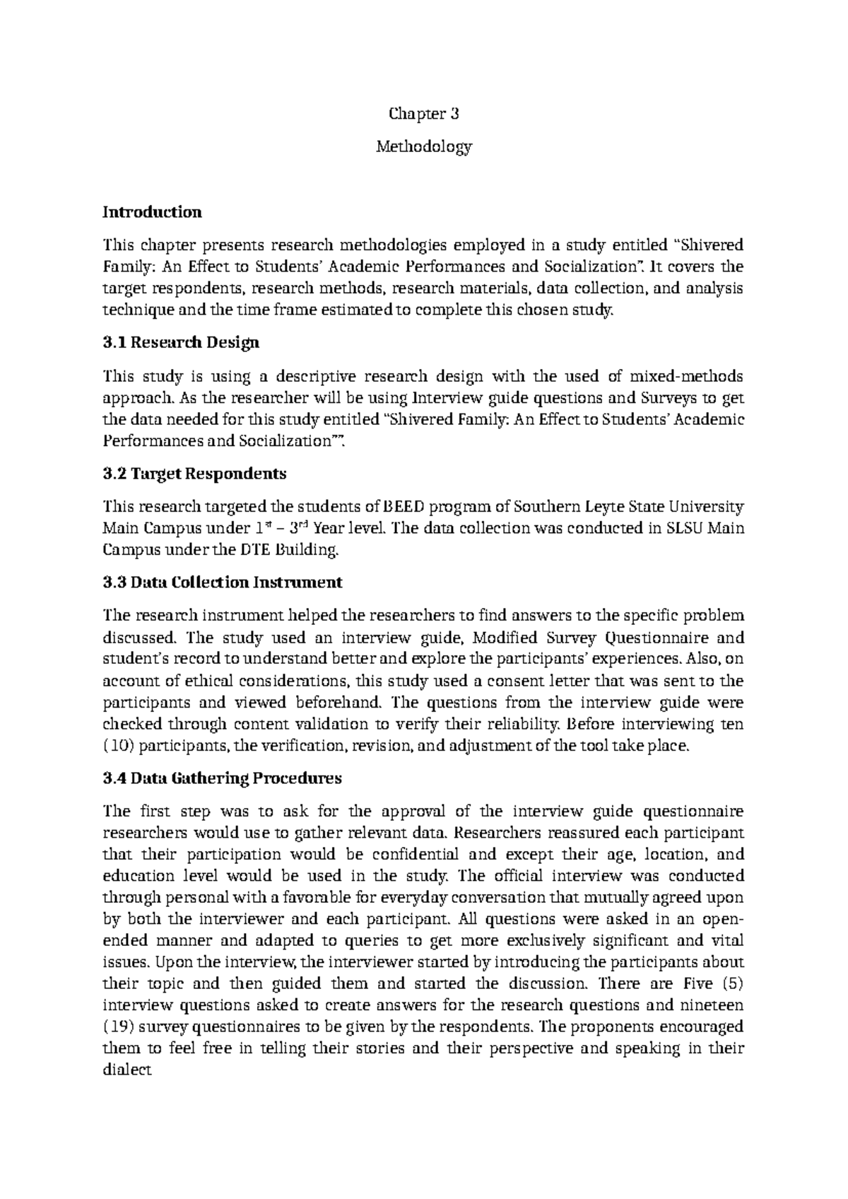 Chapter 3 Research - This is our practice materials - Chapter 3 ...