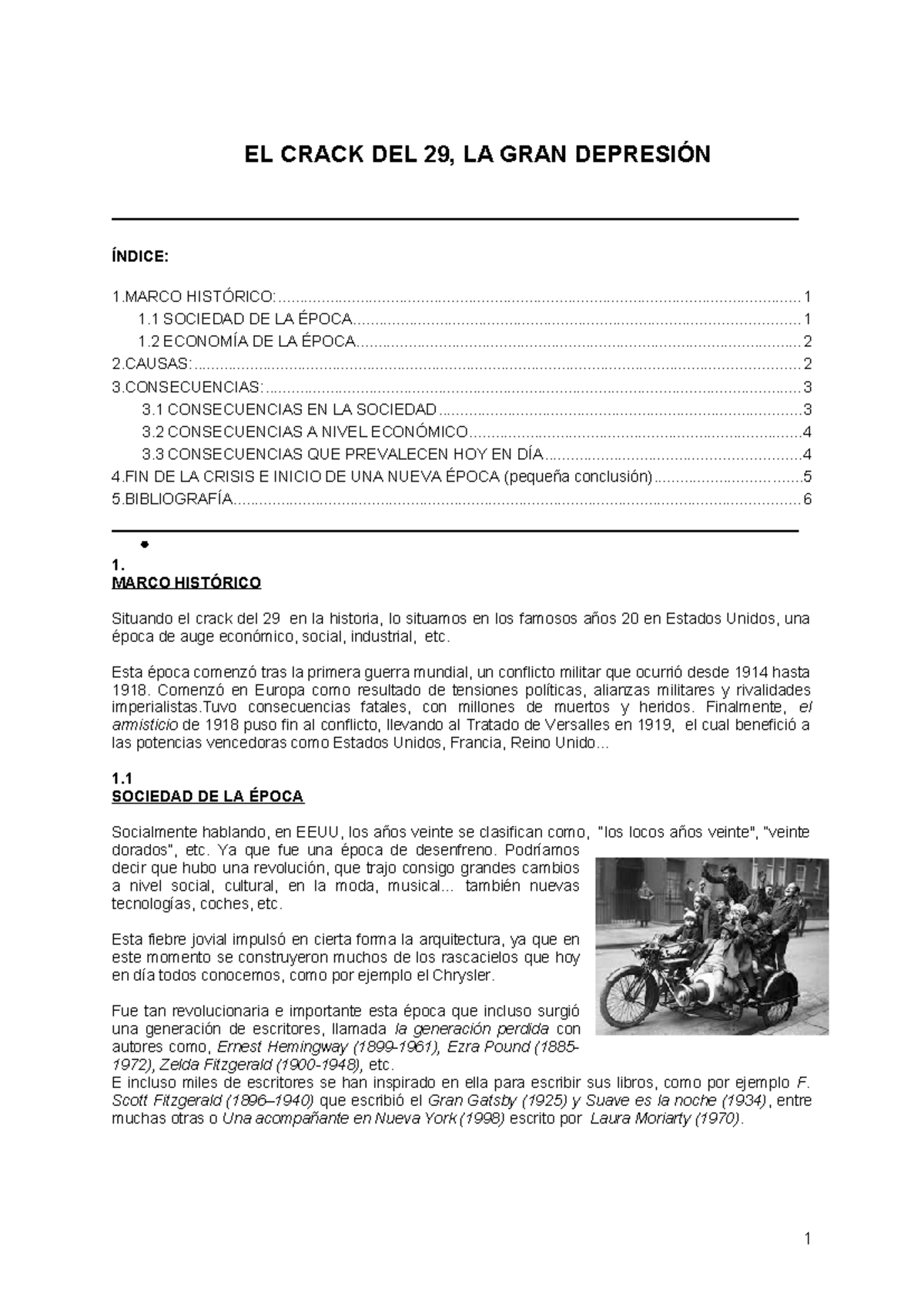 EL Crack DEL 29 Y LA GRAN Depresión- Ainhize Rey - EL CRACK DEL 29, LA ...