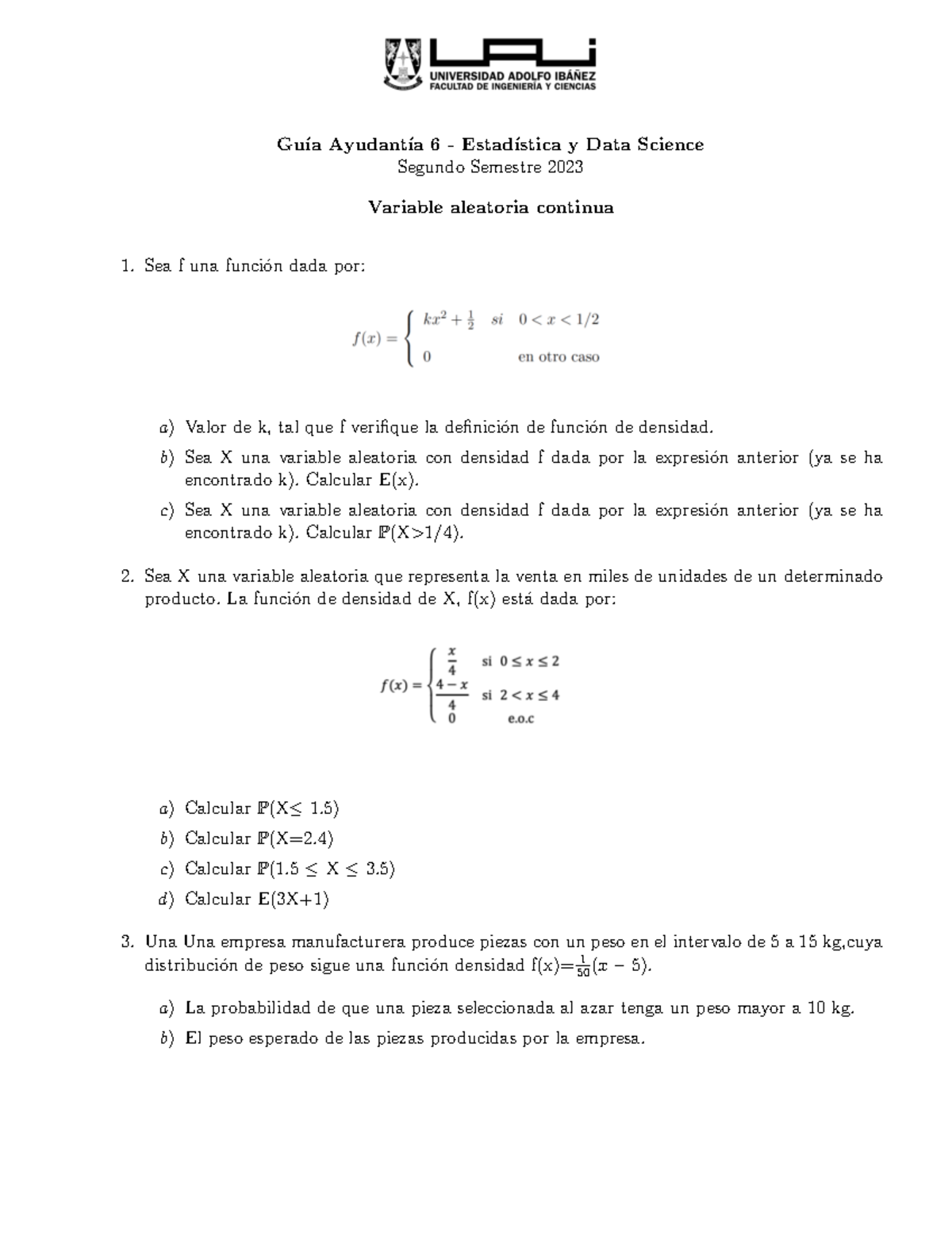 Ayudantía 6 Pauta 2023 2 - Gu ́ıa Ayudant ́ıa 6 - Estad ́ıstica y Data Science Segundo Semestre ...