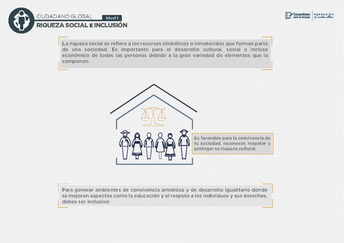 Riqueza social e inclusión - La riqueza social se refiere a los ...