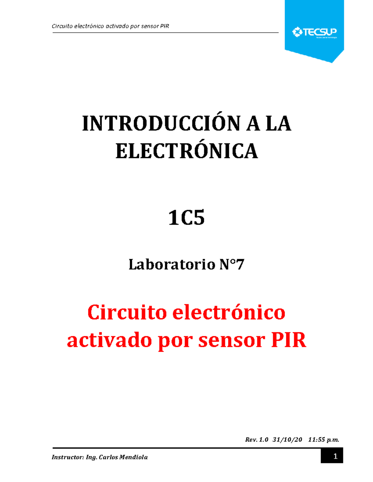 L7 Sensor de movimiento - INTRODUCCIÓN A LA ELECTRÓNICA 1C Laboratorio ...