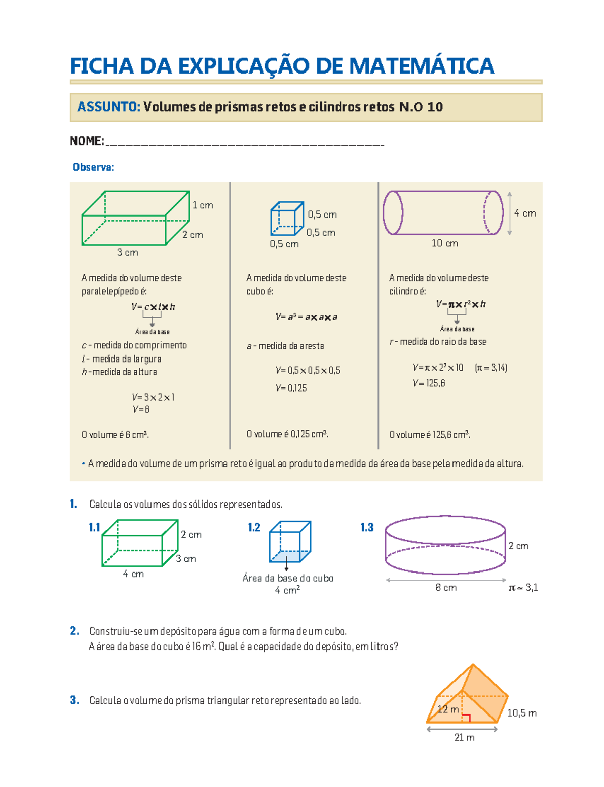 Ficha volumes 2 - Escola de Ensino Básico Waldemar Casagrande ...