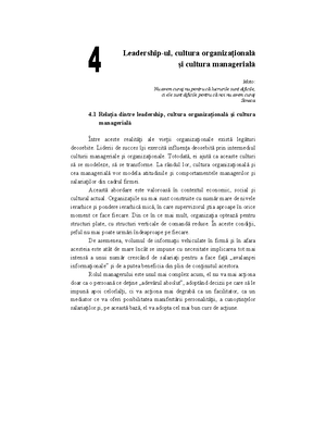Manageri si lideri - Diferentele intre lider si manager - Studiu ...
