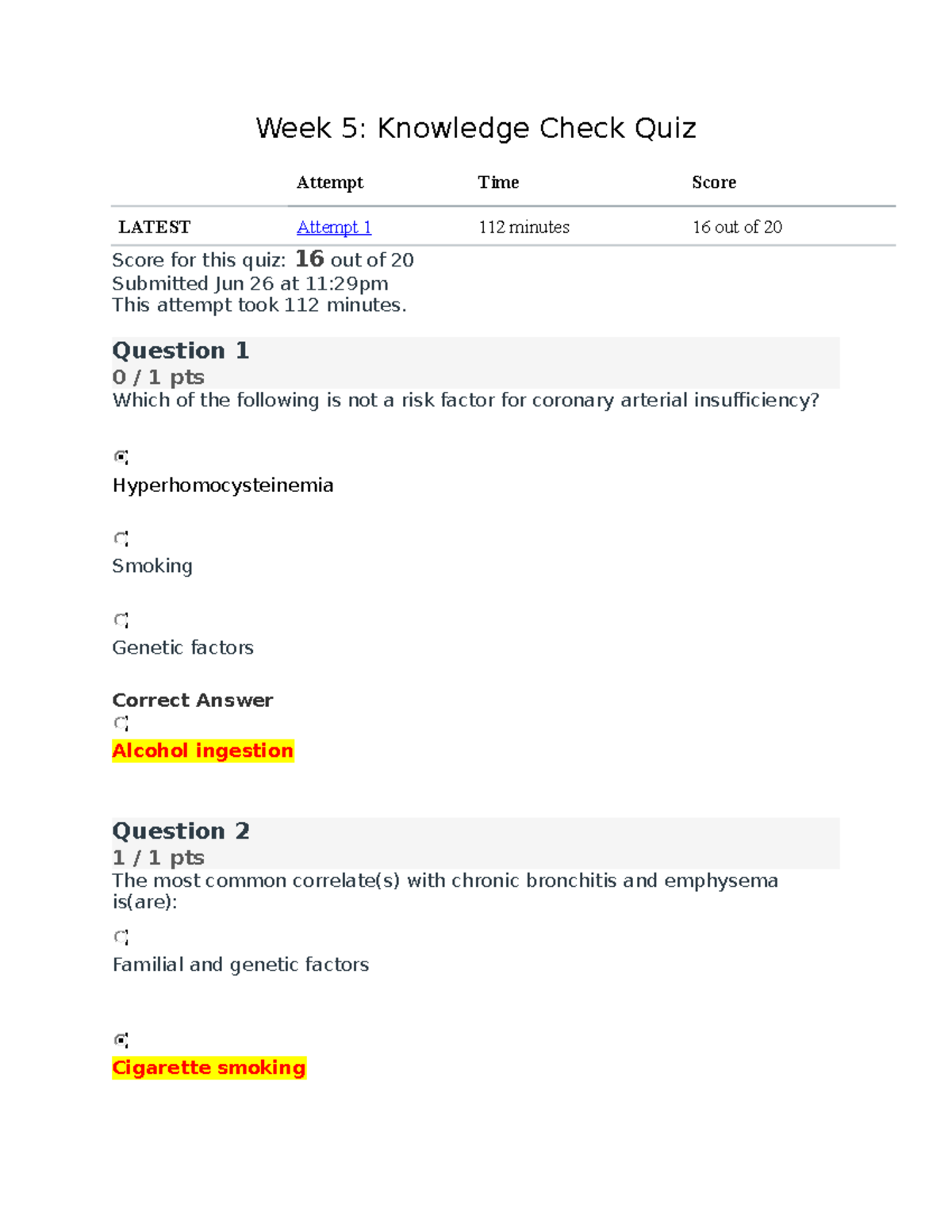 Week 5 Knowledge Check Quiz - Week 5: Knowledge Check Quiz Attempt Time ...