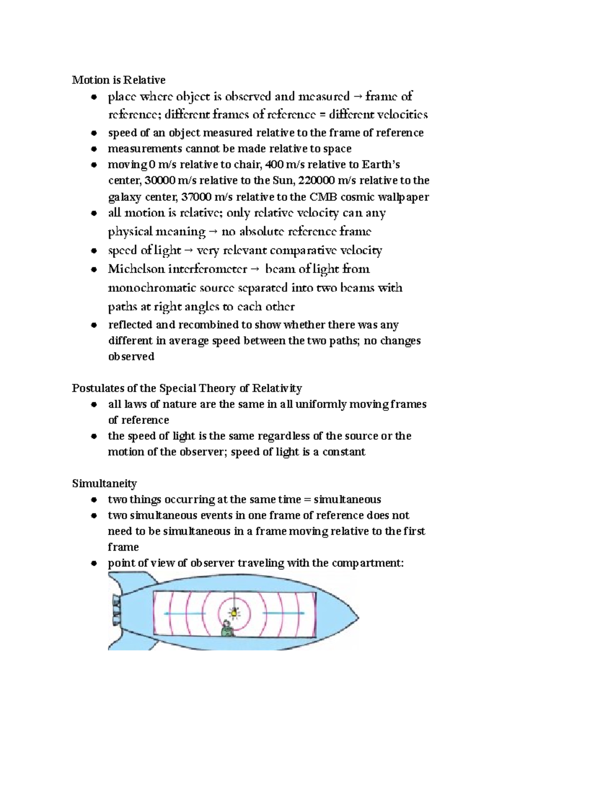 Chapter 35 Special Theory of Relativity - Motion is Relative place ...