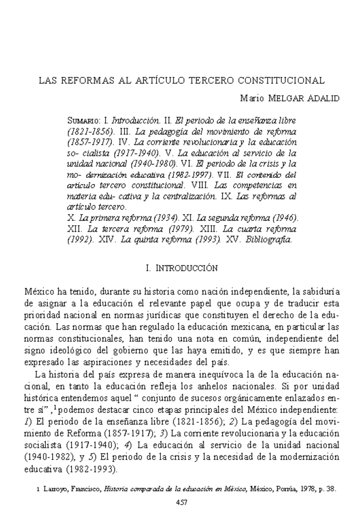 Reformas al art 3 - LAS REFORMAS AL ARTÍCULO TERCERO CONSTITUCIONAL ...