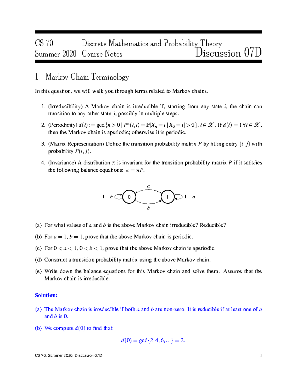 Dis7D-sol - Practice Worksheet - CS 70 Discrete Mathematics and ...