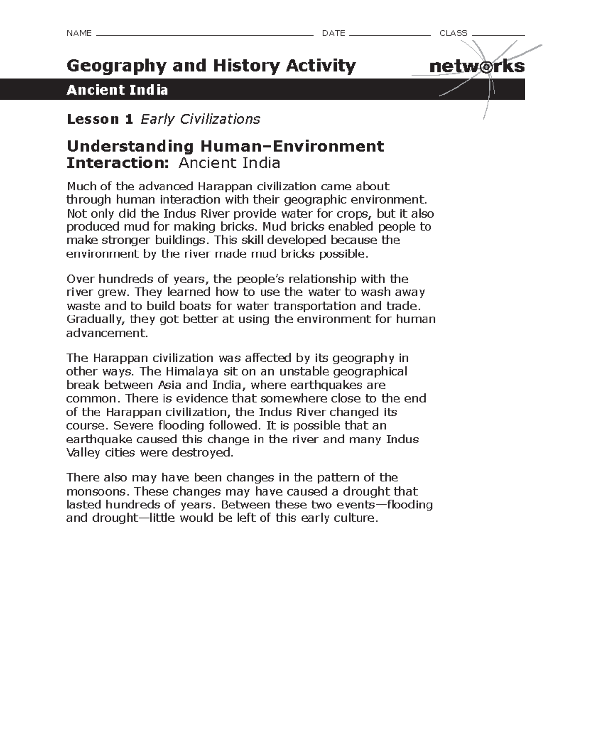 Ancient india - geography and history activity - Ancient India ...